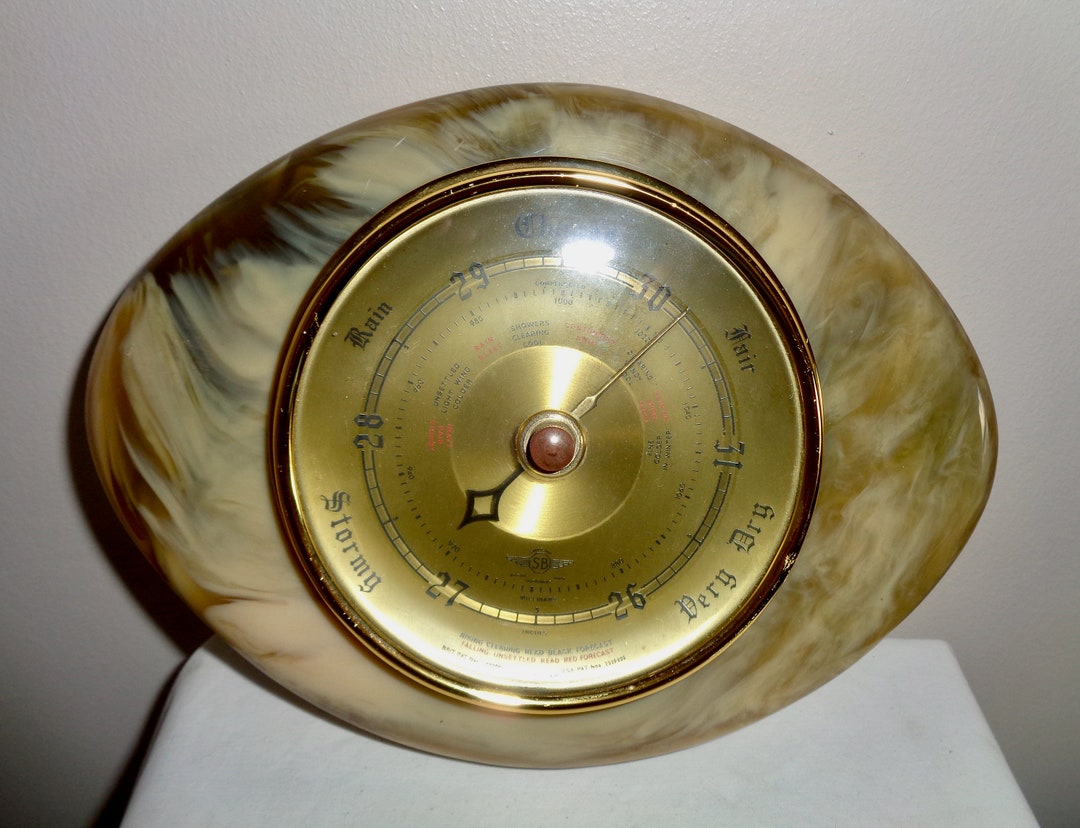 Shortland SB Aneroid Barometer With Brass Finish. Vintage Wall Hanging ...