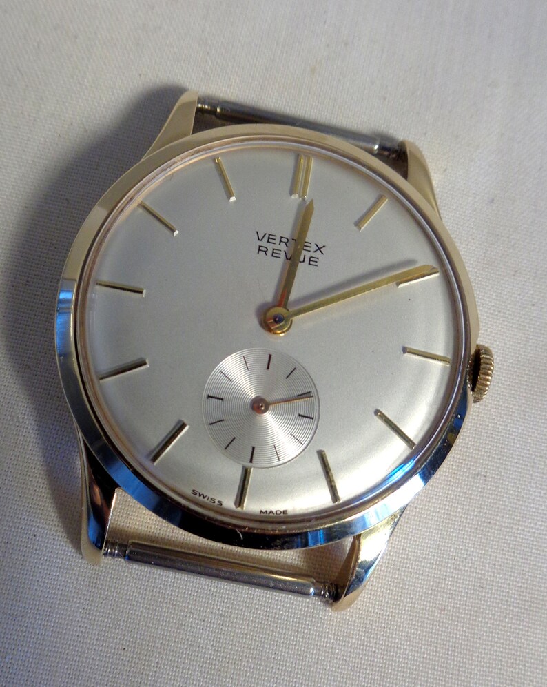 Vertex Revue 9 Carat Gold Watch. New NATO Strap. 1960s Vertex 77 ...