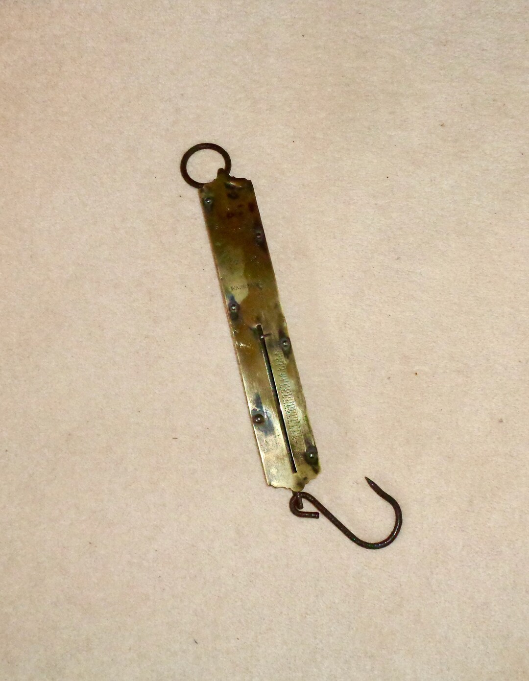 Antique Salter No.2 Brass Spring Balance. Made in West Bromich. Pocket ...