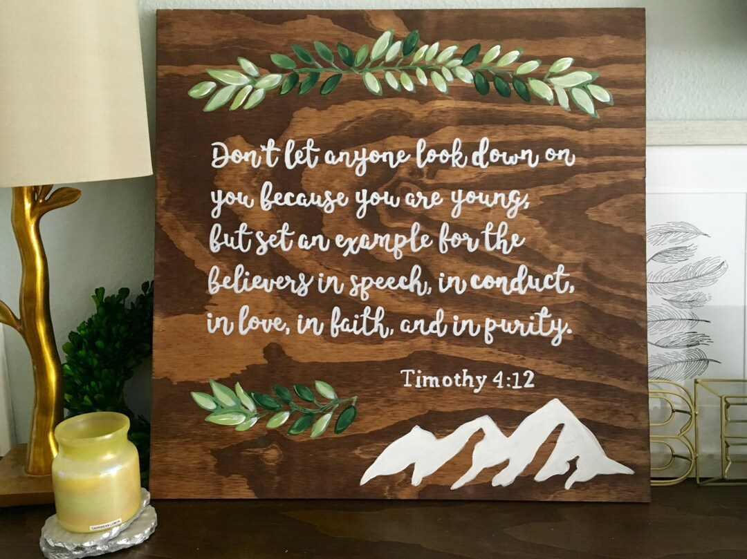 Bible Verse Sign Rustic Bible Verse Sign Nursery Sign - Etsy
