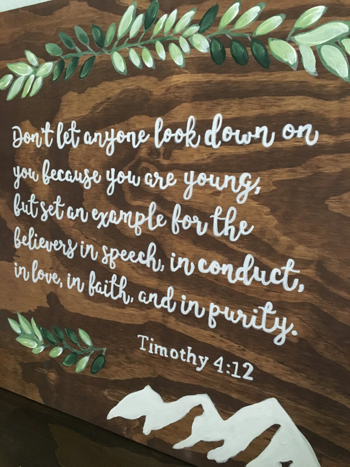 Bible Verse Sign, Rustic Bible Verse Sign, Nursery Sign, Wooden Nursery ...