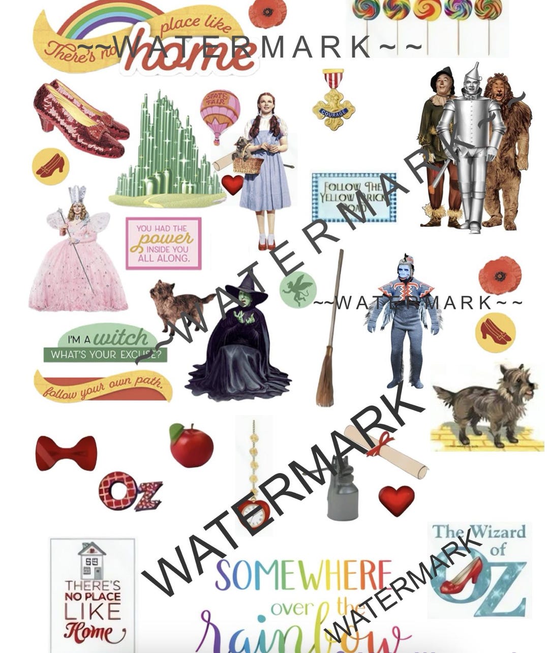 Wizard of Oz Clip Art Images 1 PDF EZ Digital Print Instant Download ...