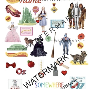 Wizard of Oz Clip Art Images 1 PDF EZ Digital Print Instant Download ...