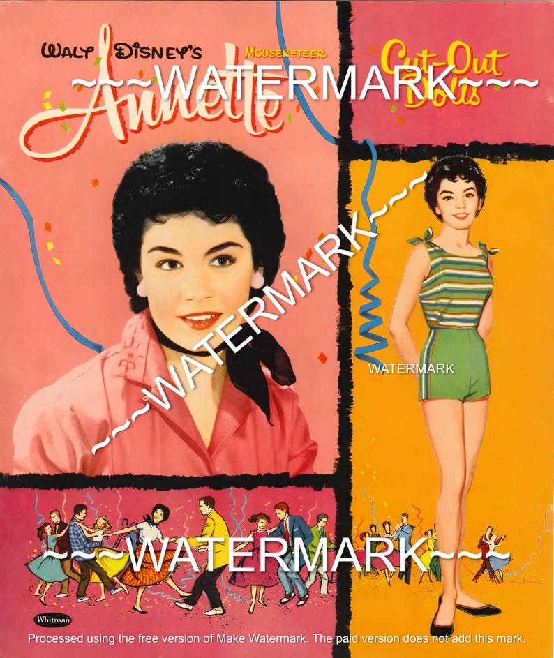 Vintage 1960s Annette Funicello Paper Doll Reproduction~ Beautiful! EZ ...
