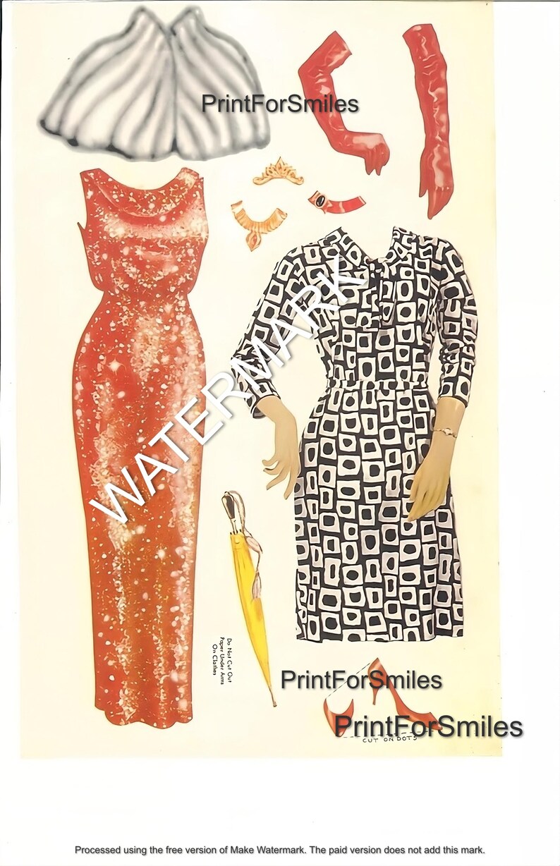 Vintage Paper Doll Printable PDF Bewitched Paper Dolls 1960s Paper Doll ...