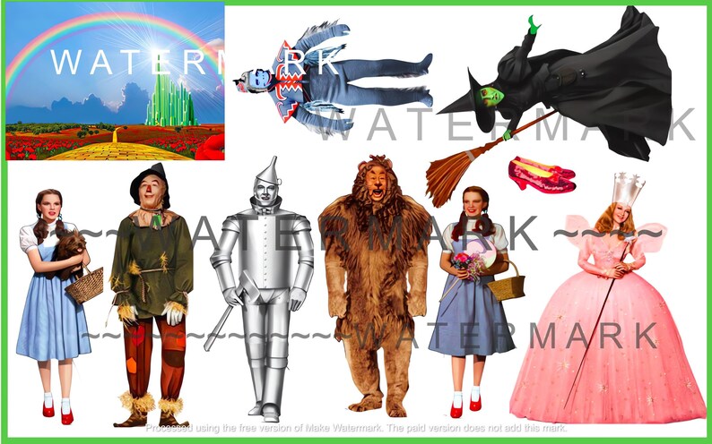 Wizard of Oz Paper Dolls Cake Toppers 1 Page=1 PDF Digital Print EZ ...