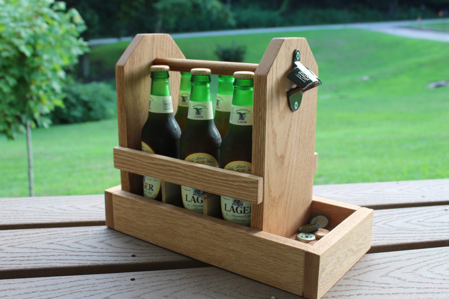 Wooden Six Pack Beer Carrier With Bottle Opener - Etsy