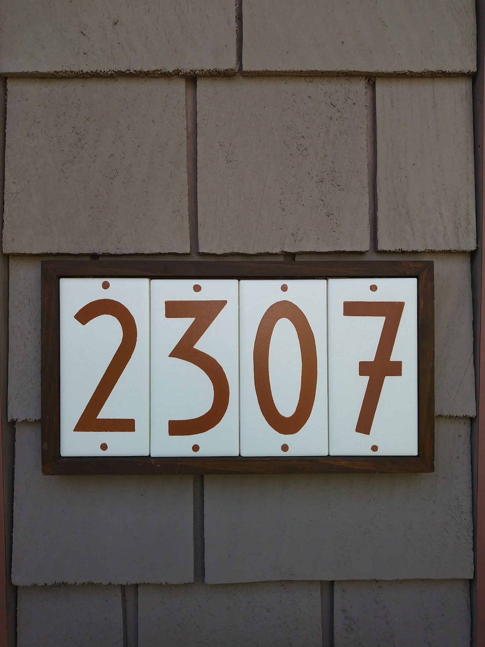 Ceramic Tile Address Numbers / Deco Style in Brown or Black - Etsy