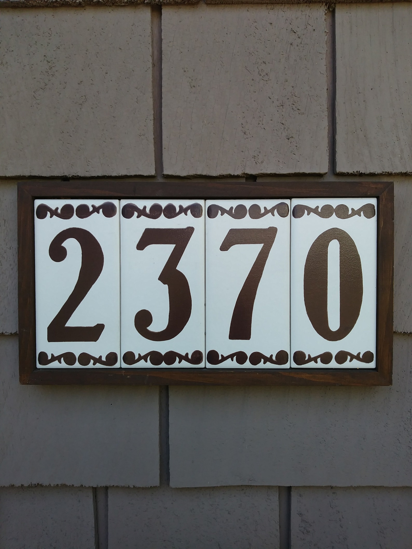 Ceramic Tile Address Numbers / Scroll Pattern - Etsy