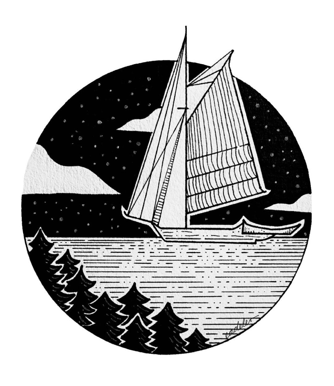 Sailing Ship Sticker - Etsy