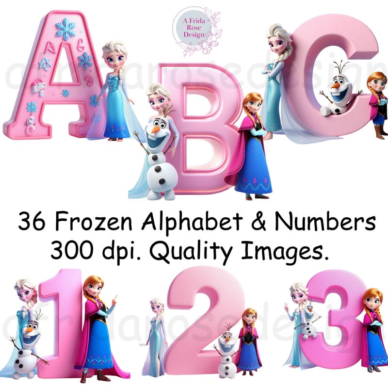 Frozen Alphabet - Etsy