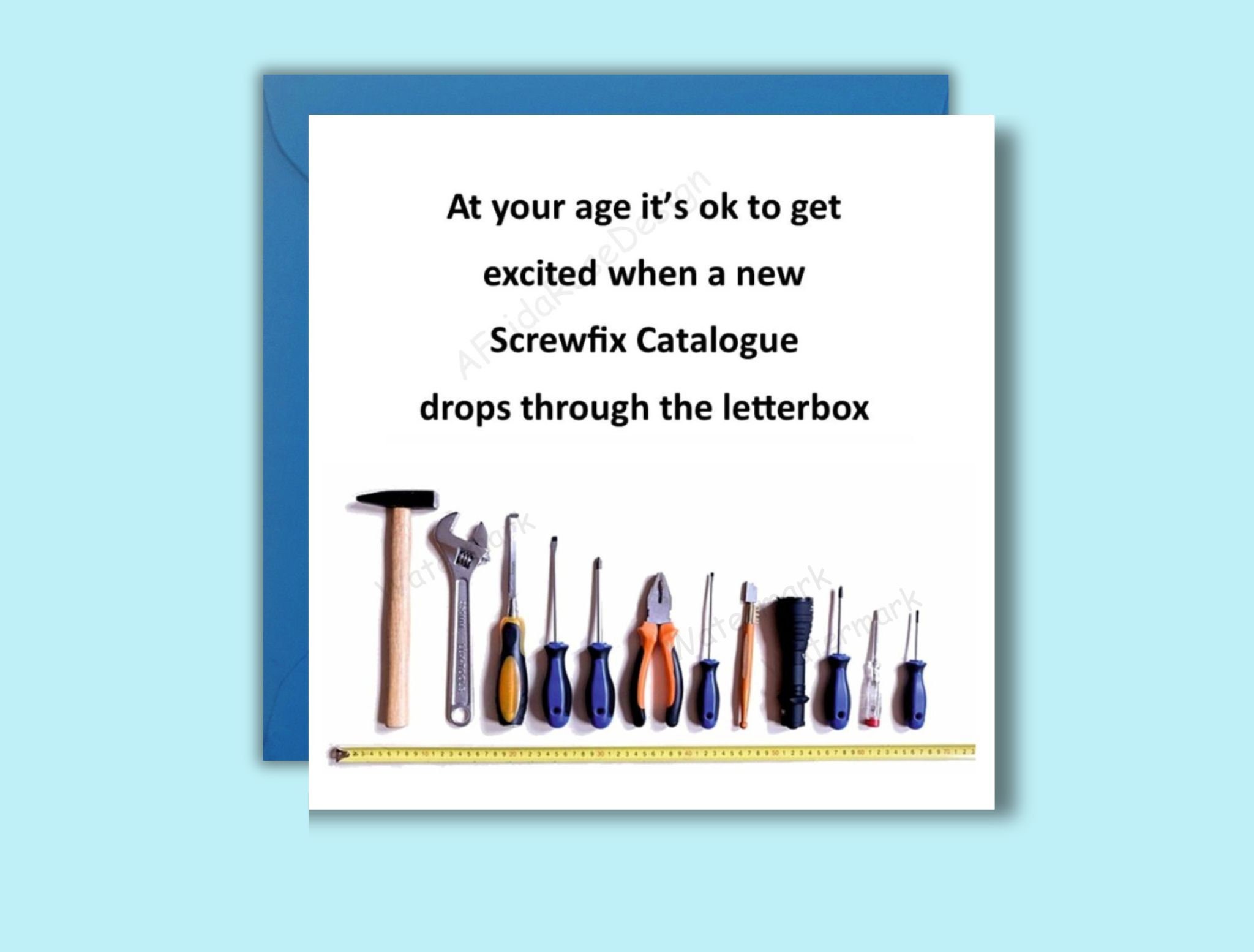 Personalised Screwfix Catalogue Birthday Card. Tools and DIY Card. Add ...