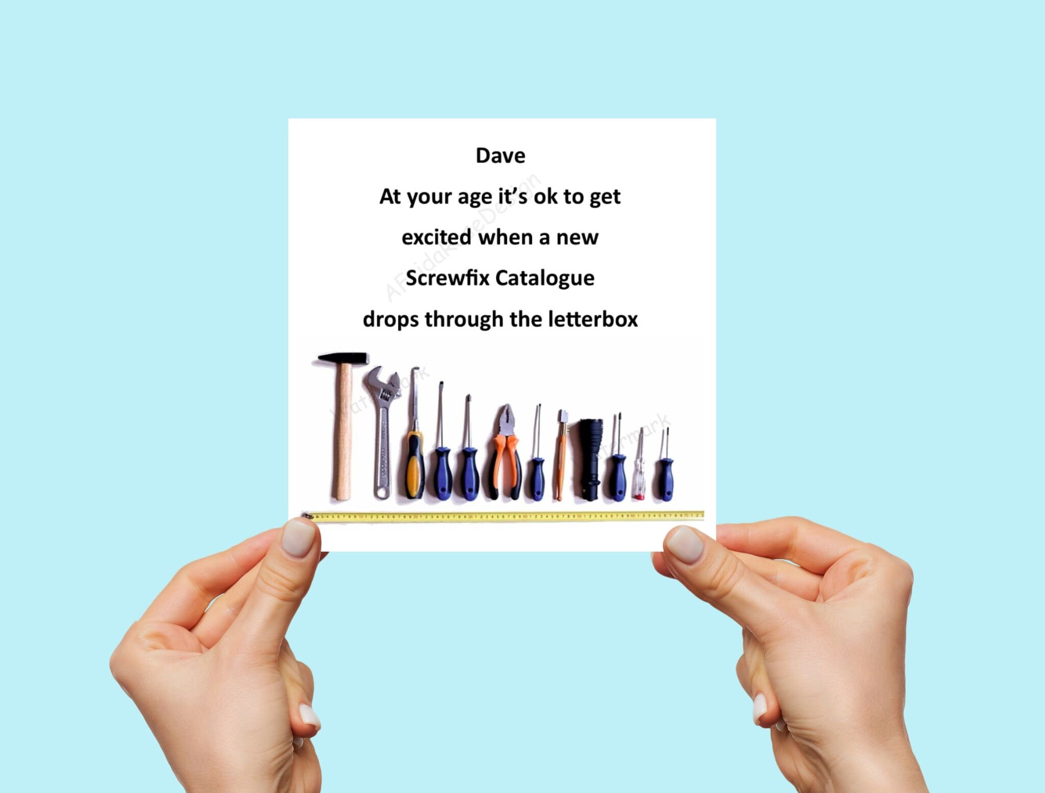 Personalised Screwfix Catalogue Birthday Card. Tools and DIY Card. Add ...
