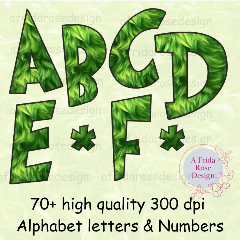 70 Grinch Digital Clipart A-Z Christmas Alphabet. Alphabet Clipart ...