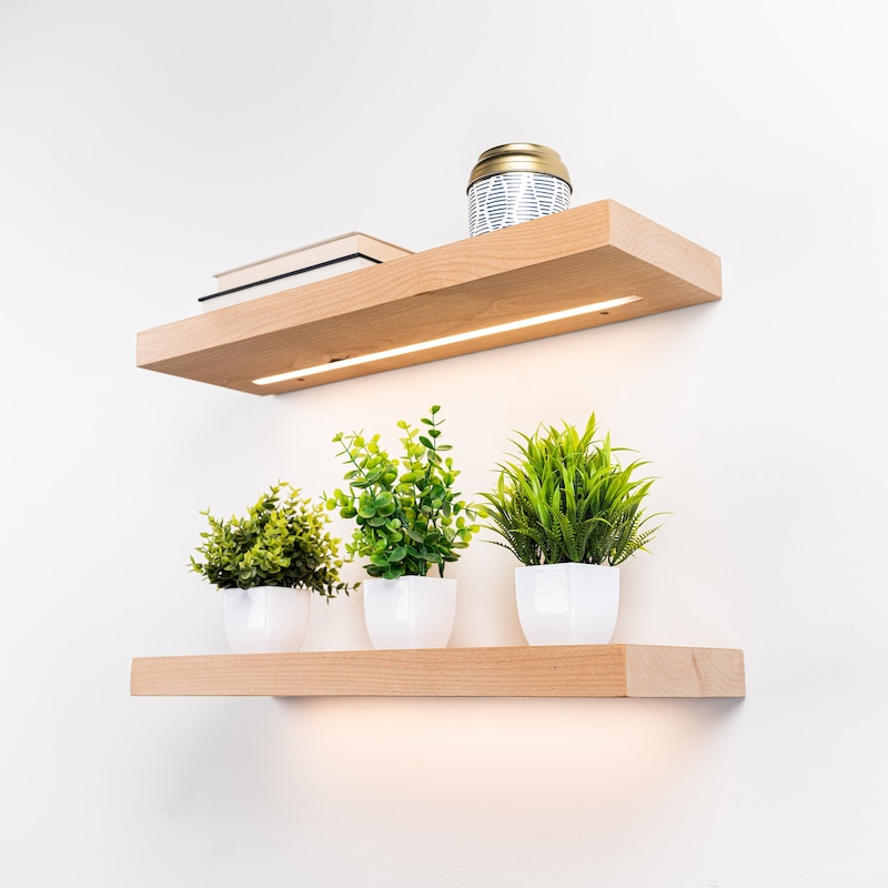 Floating Corner Shelf Led - Etsy