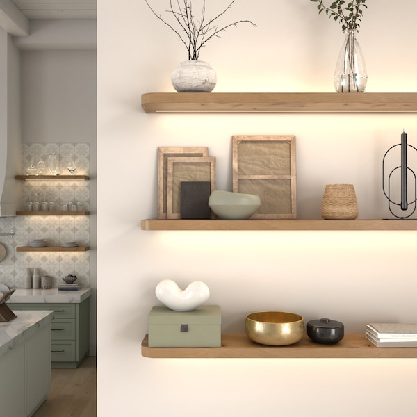 Led Modern Floating Shelves - Etsy