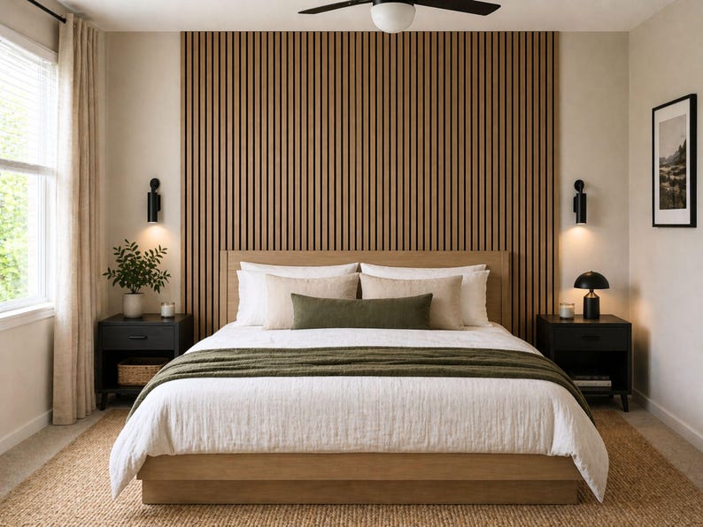 Natural White Oak Acoustic Slat Wood Wall Panels - Etsy