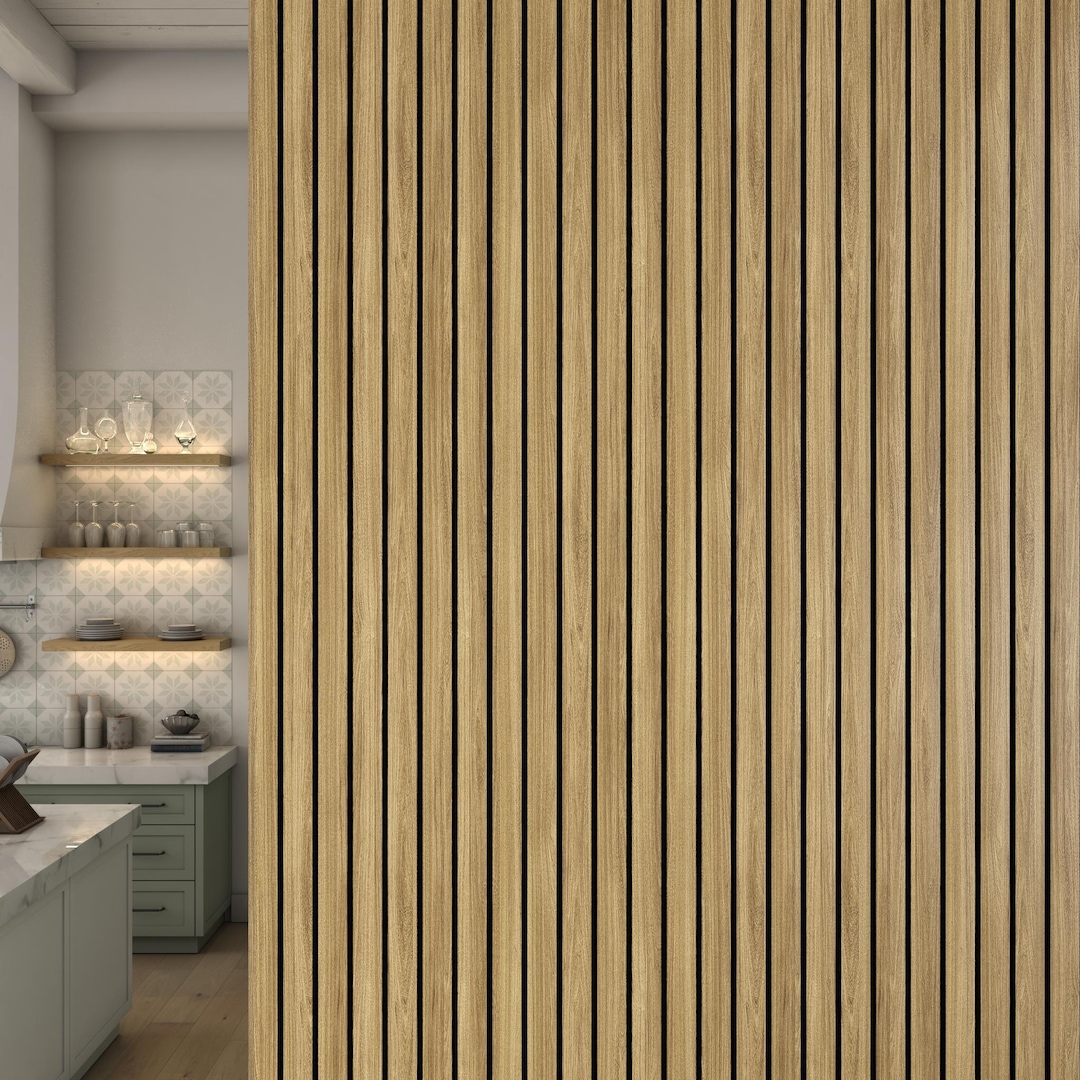 Natural White Oak Acoustic Slat Wood Wall Panels - Etsy