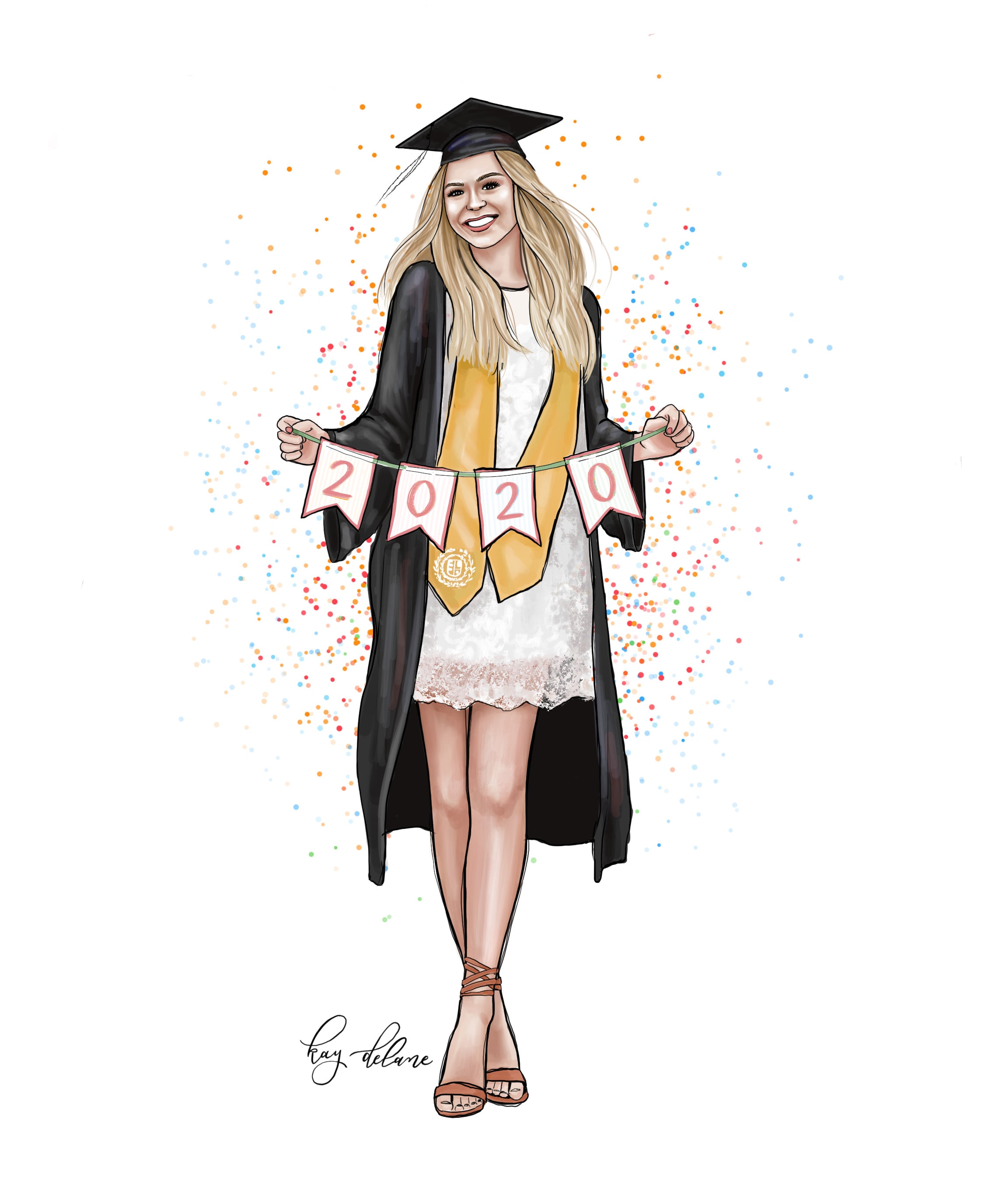 Graduation Illustration/ Graduate Gift/ Custom Graduation | Etsy