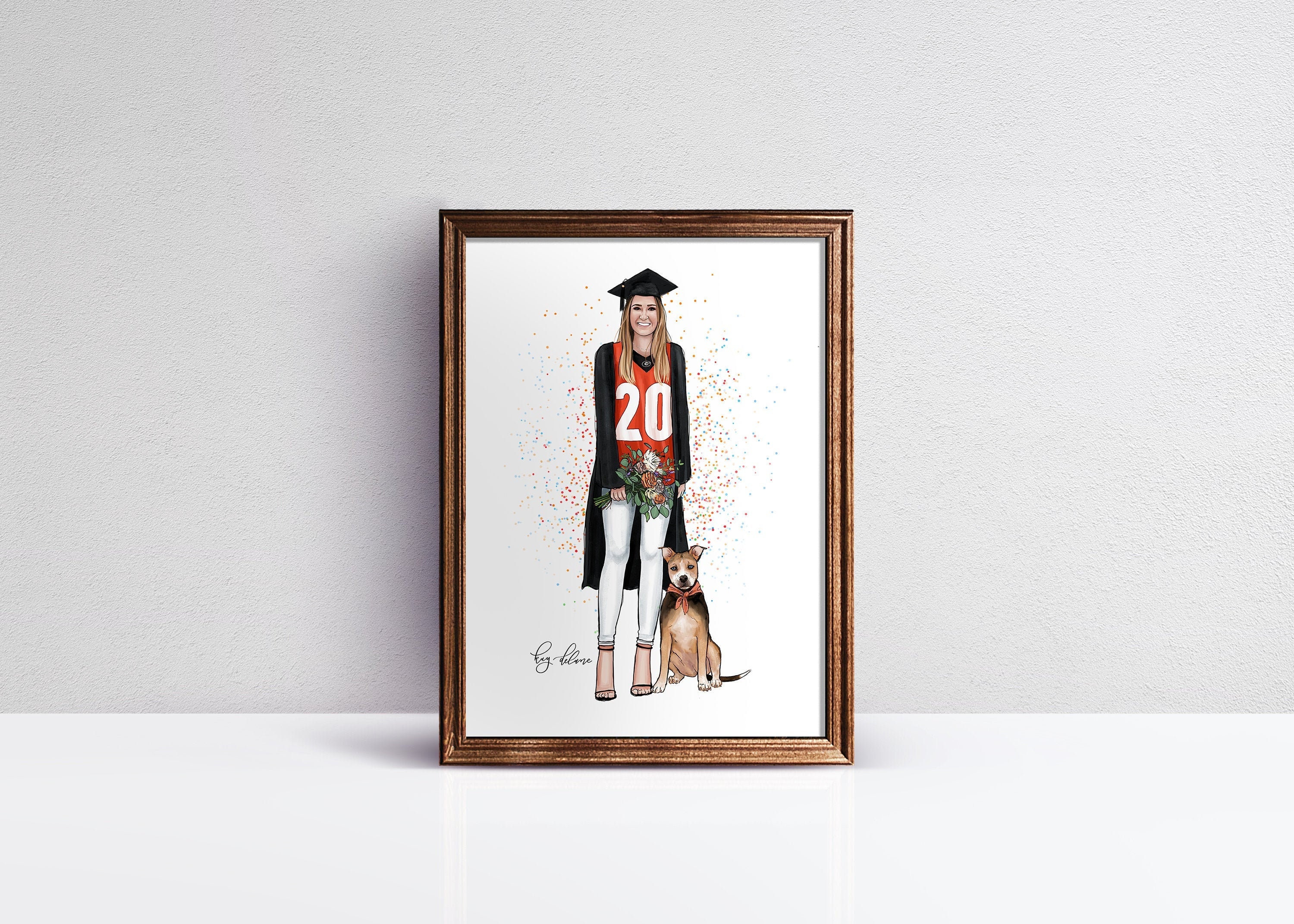 Graduation Illustration/ Graduate Gift/ Custom Graduation Gift/ Grad ...