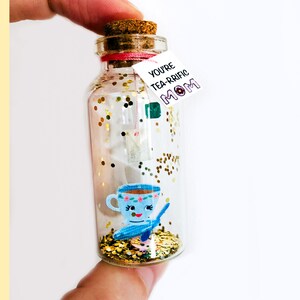 Tiny Message in a Bottle, Personalized Gift for Mom, for Tea Lover ...