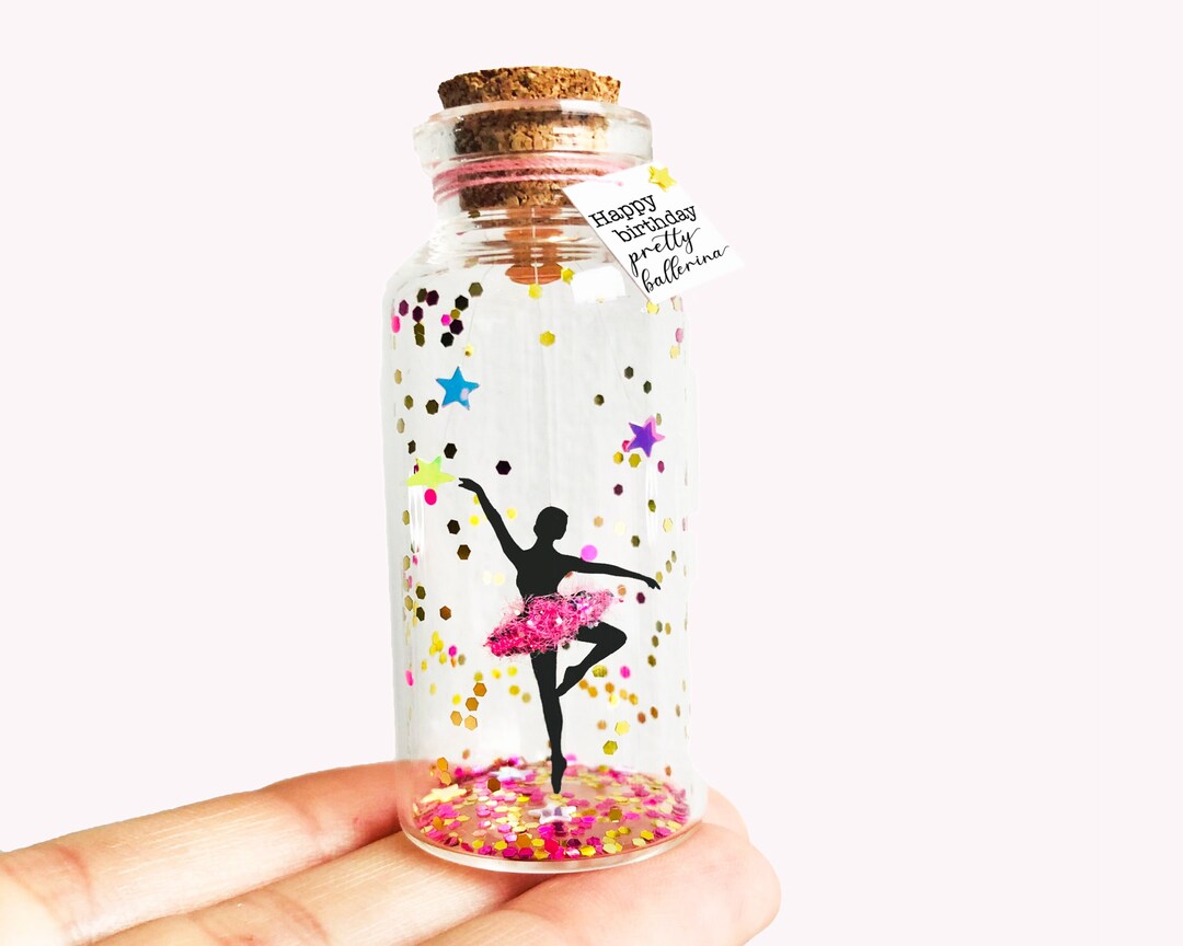 Ballerina Gift, Message in a Bottle, Ballet Themed Birthday Card ...