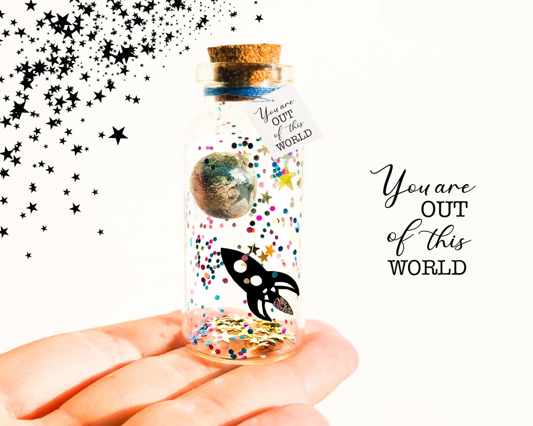 Outer Space Gift Message in a Bottle, Personalized Gifts for Him, Kids ...