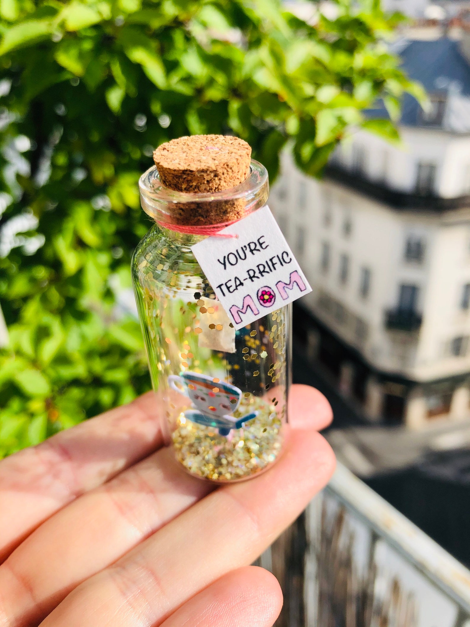 Tiny Message in a Bottle Personalized Gift for Mom for Tea - Etsy