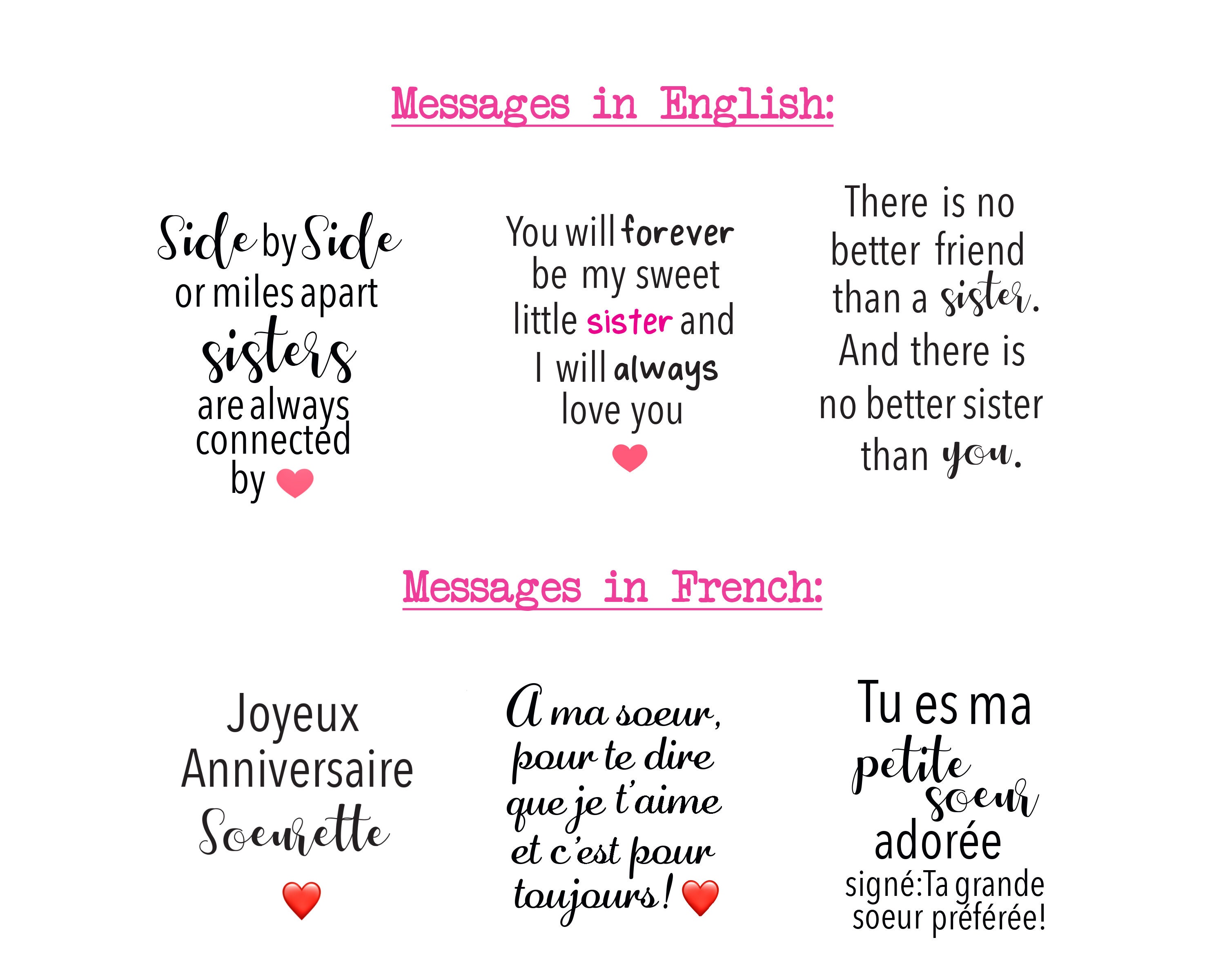 Personalized Sister Gift Message in a Bottle Tiny Birthday | Etsy