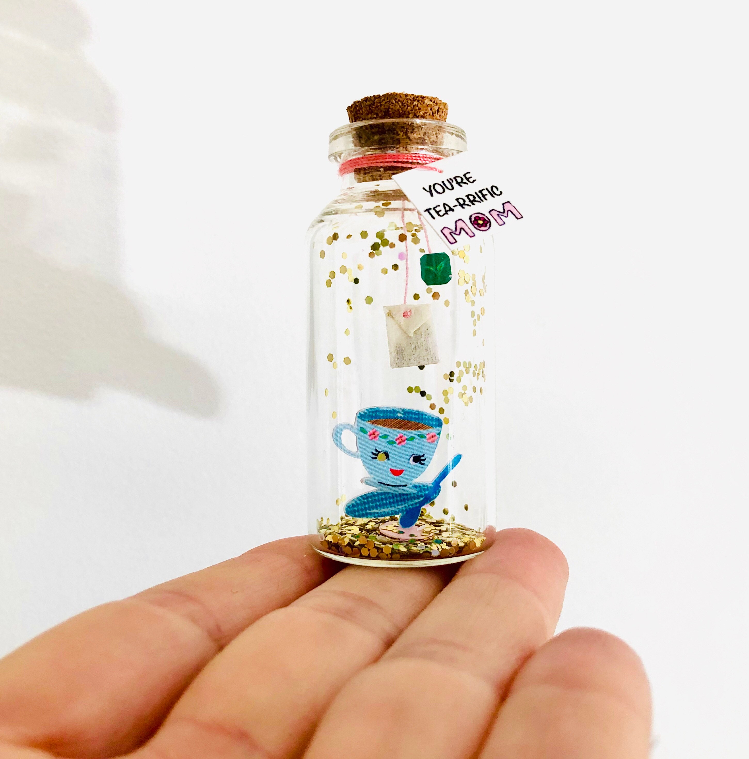 Tiny Message in a Bottle Personalized Gift for Mom for Tea - Etsy