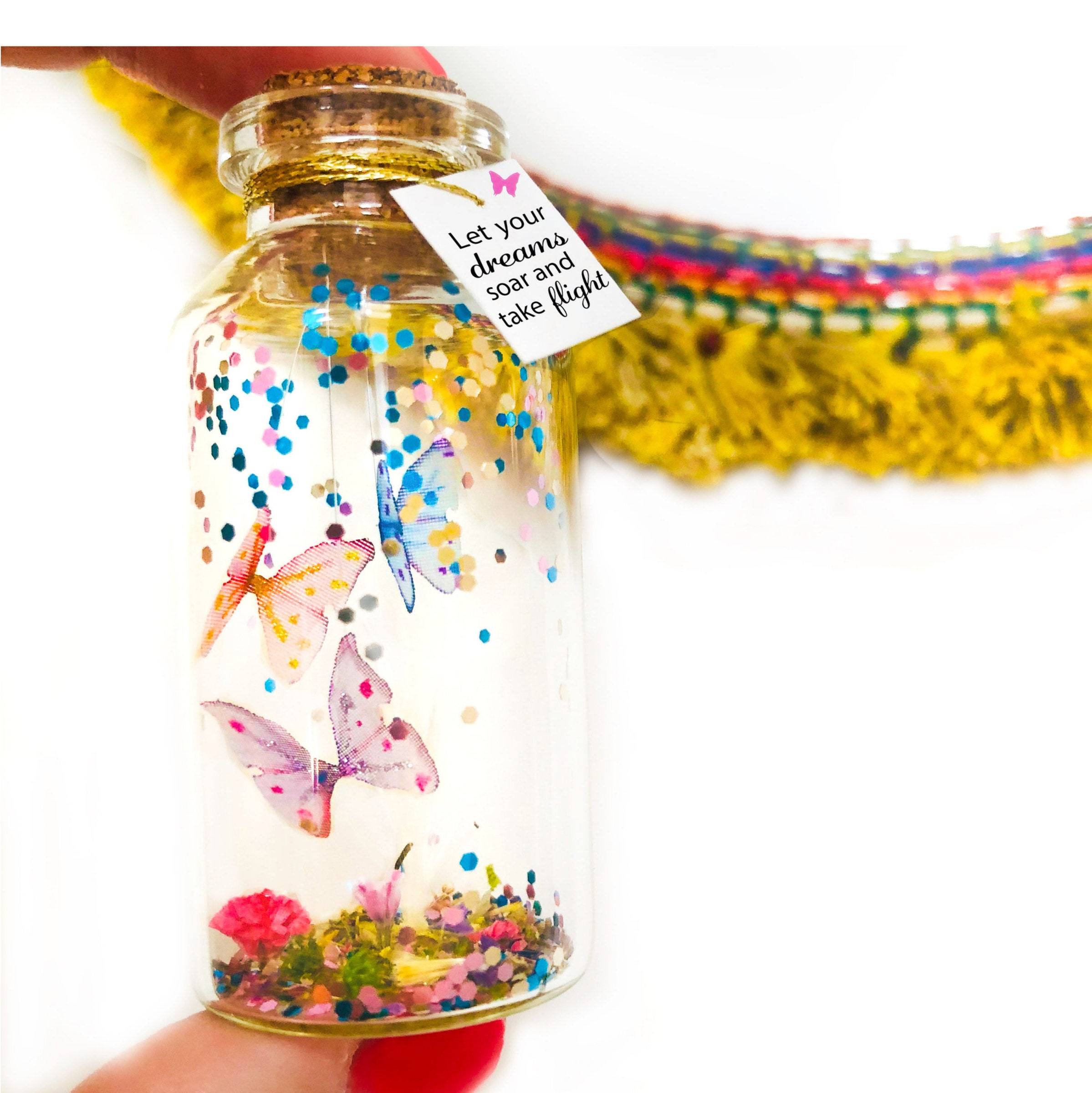 Butterfly gift Message in a bottle Personalized thoughtful | Etsy