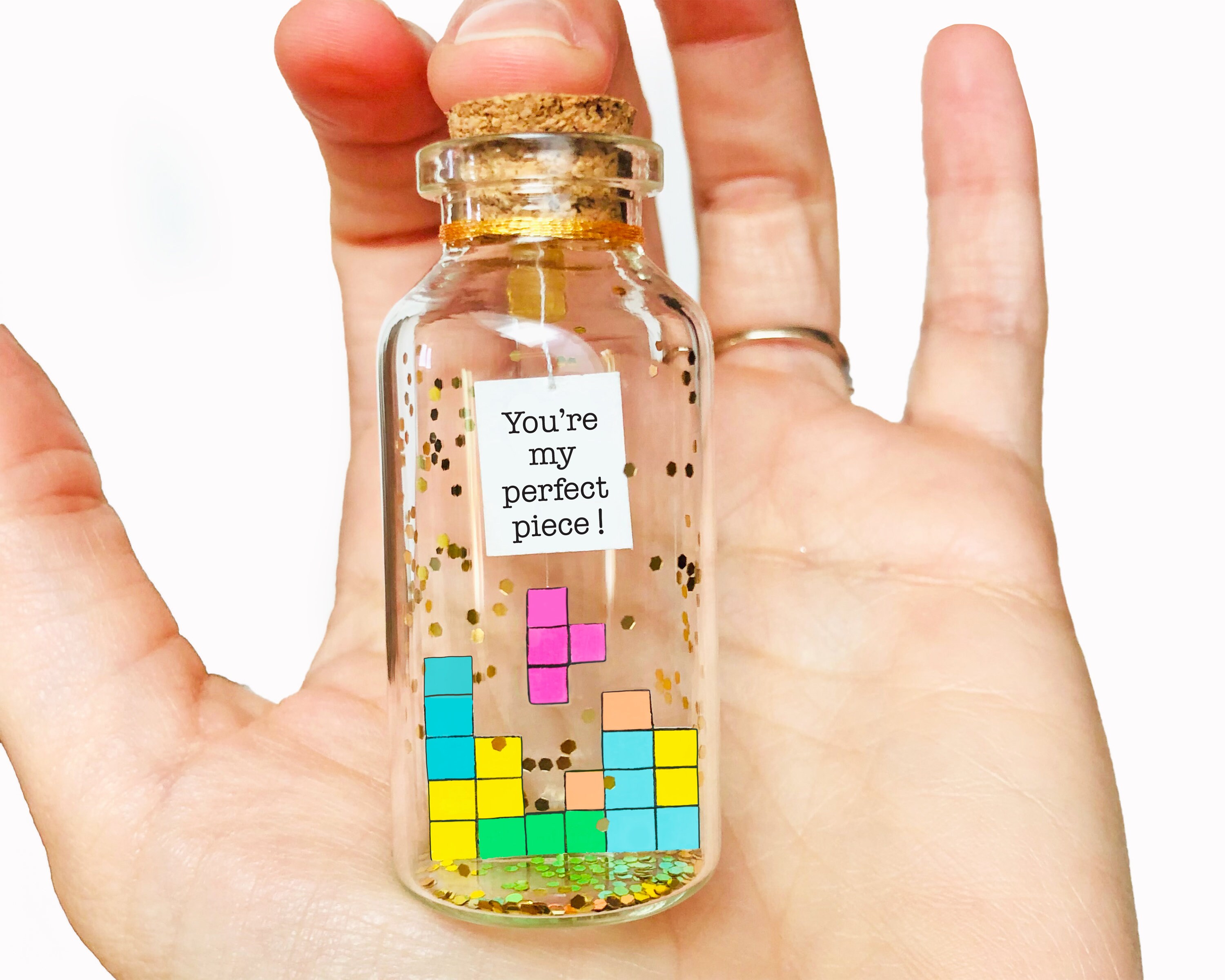Tetris Message in a Bottle Personalized Gifts for Him | Etsy