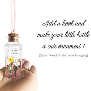 Mini Daffodils Paper Flower Message in a Bottle, Personalized Mother's ...