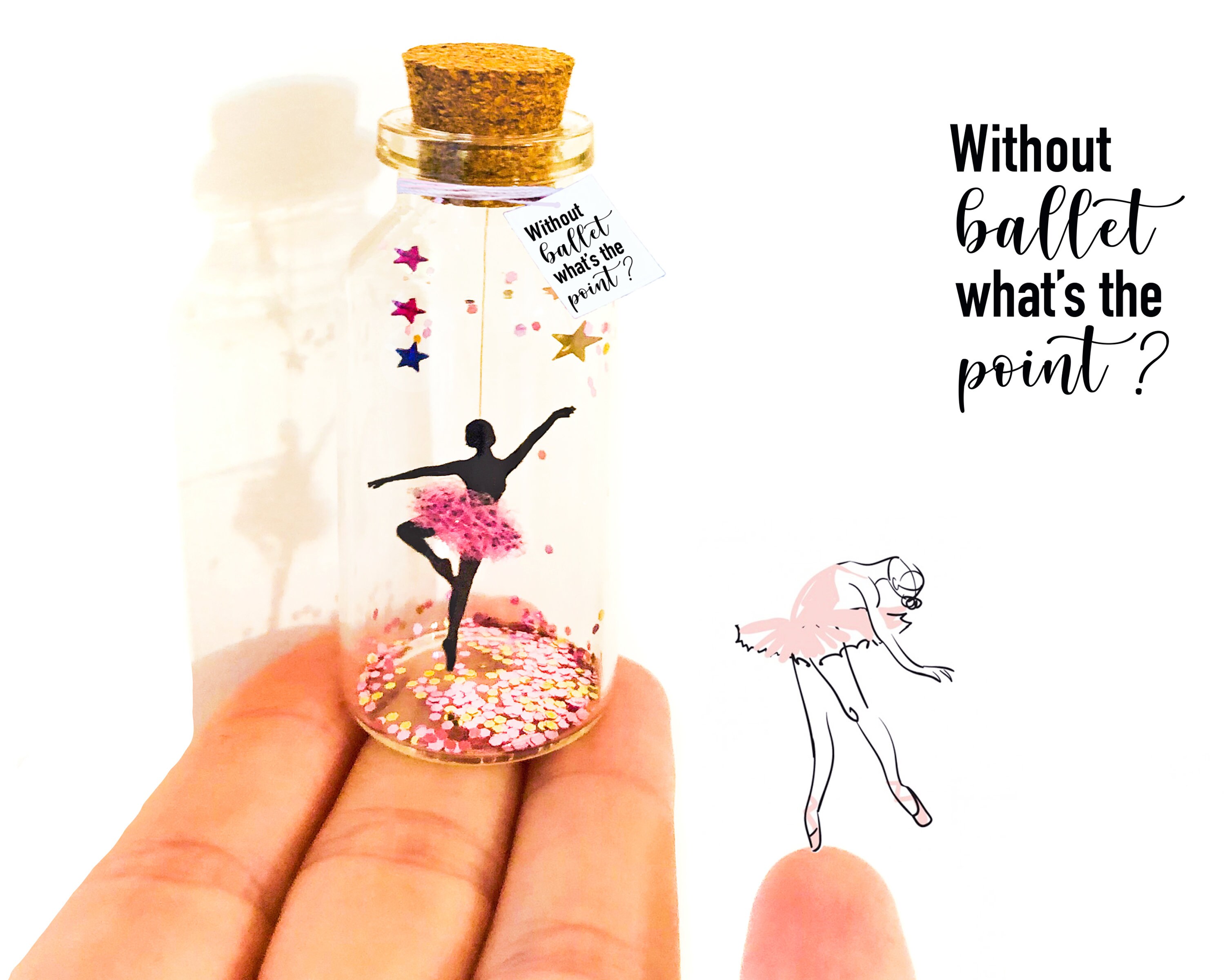 Ballerina Gift Message in a Bottle Ballet Themed Birthday - Etsy