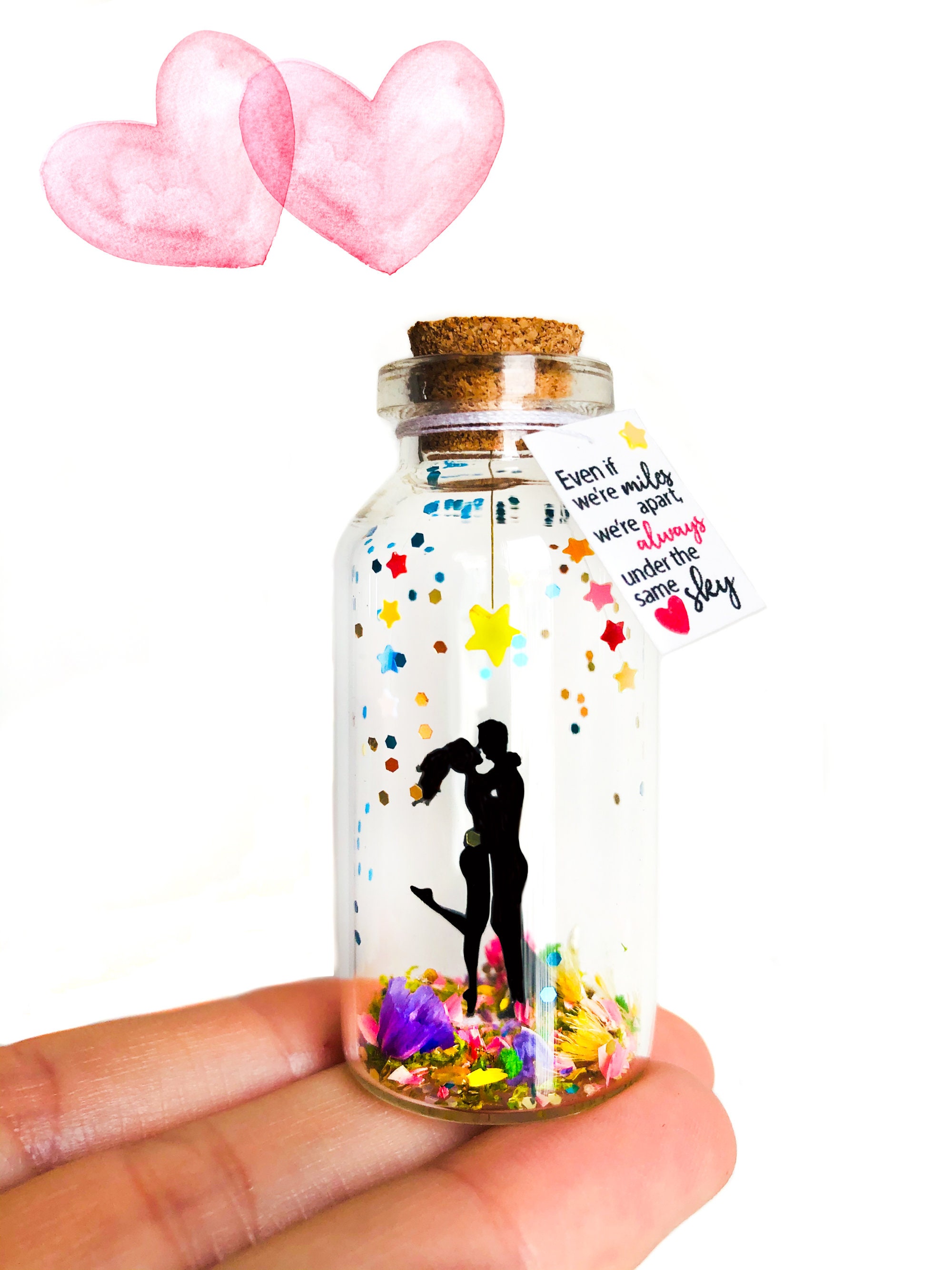 I Love You Gift Message in a Bottle Valentines Personalized - Etsy