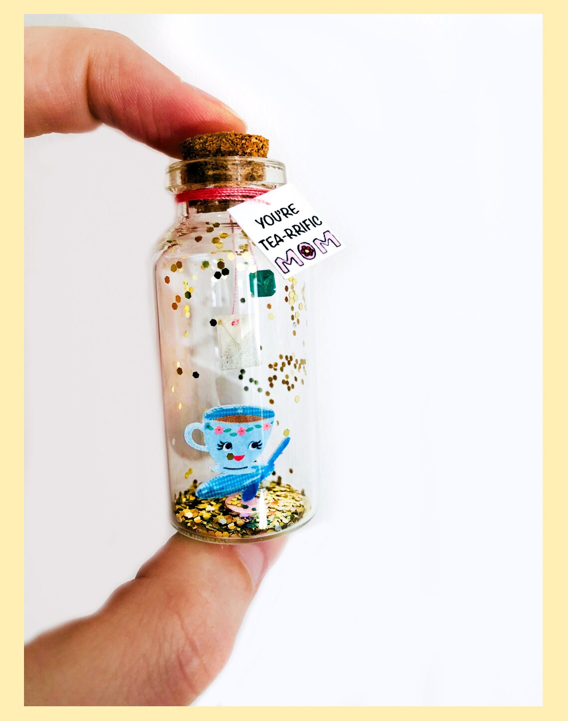 Tiny Message in a Bottle Personalized Gift for Mom for Tea - Etsy