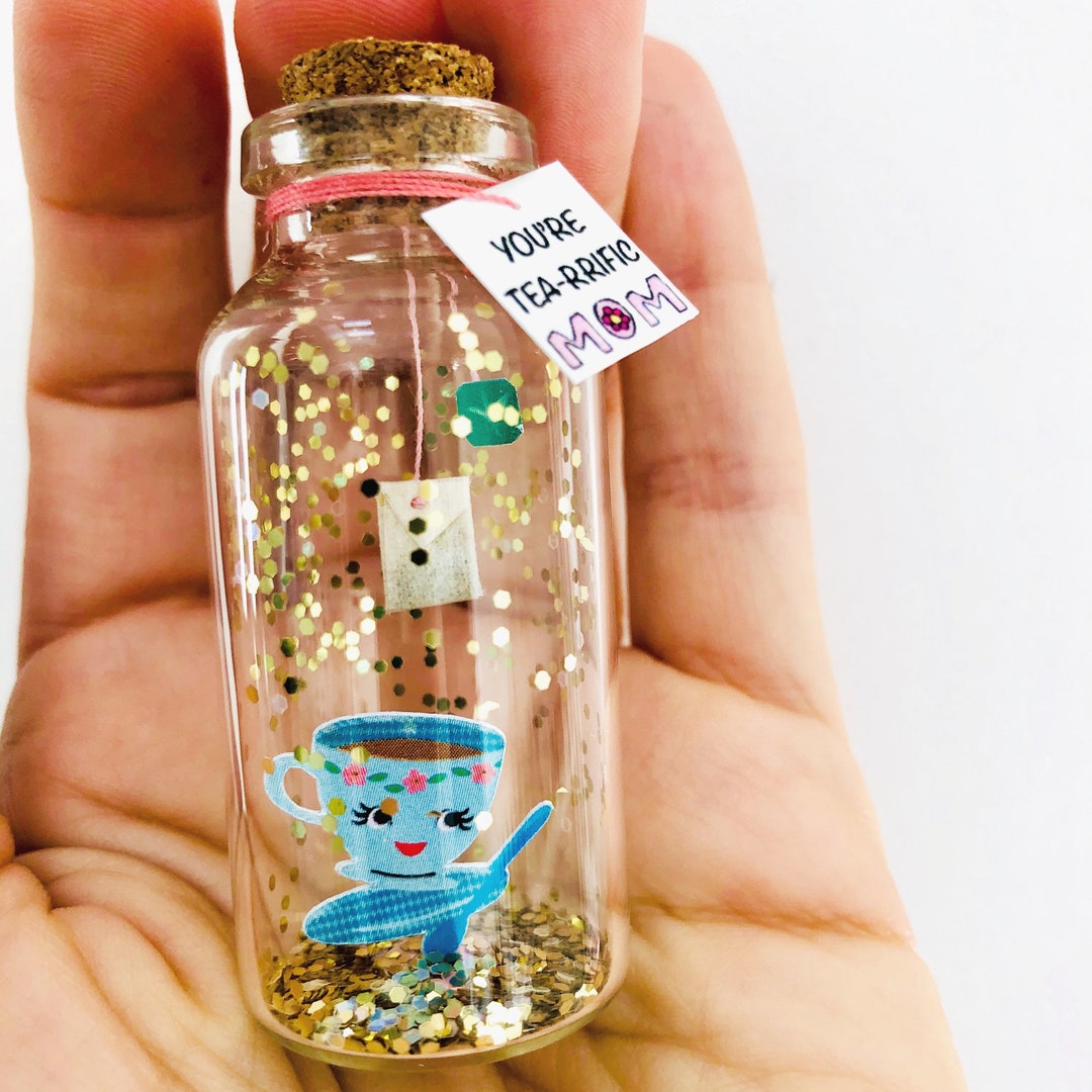 Tiny Message in a Bottle, Personalized Gift for Mom, for Tea Lover ...