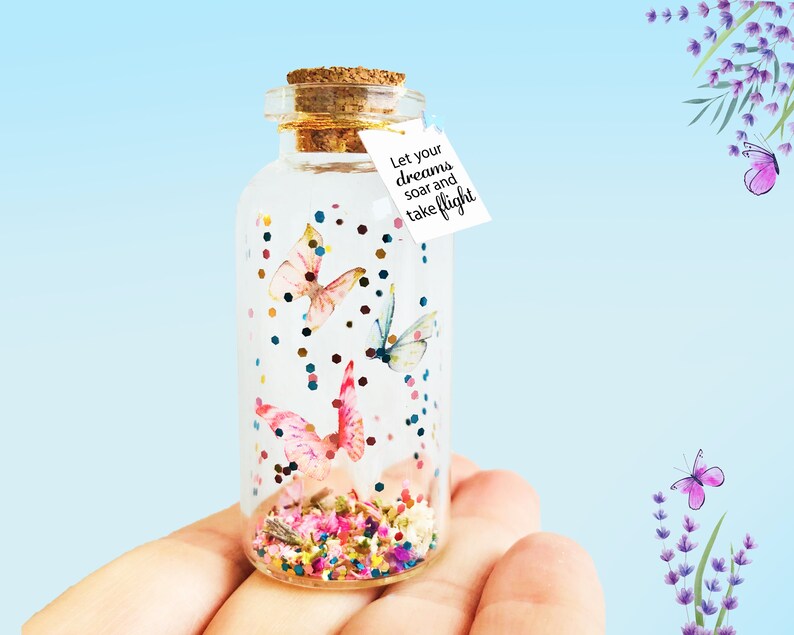 Butterfly Gift Message in a Bottle Personalized Thoughtful - Etsy