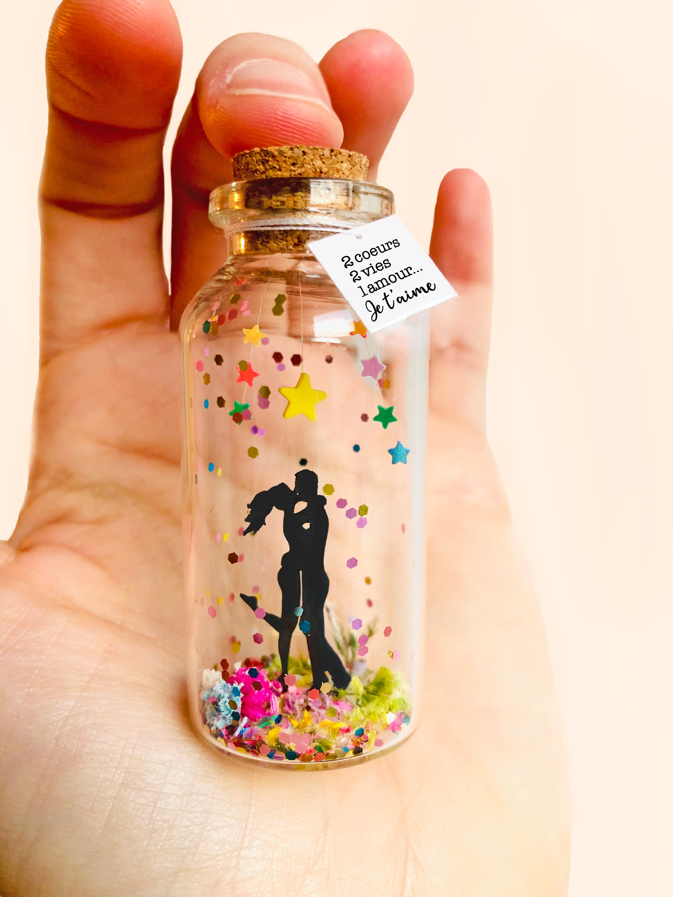 I Love You Gift Message in a Bottle Valentines Personalized - Etsy