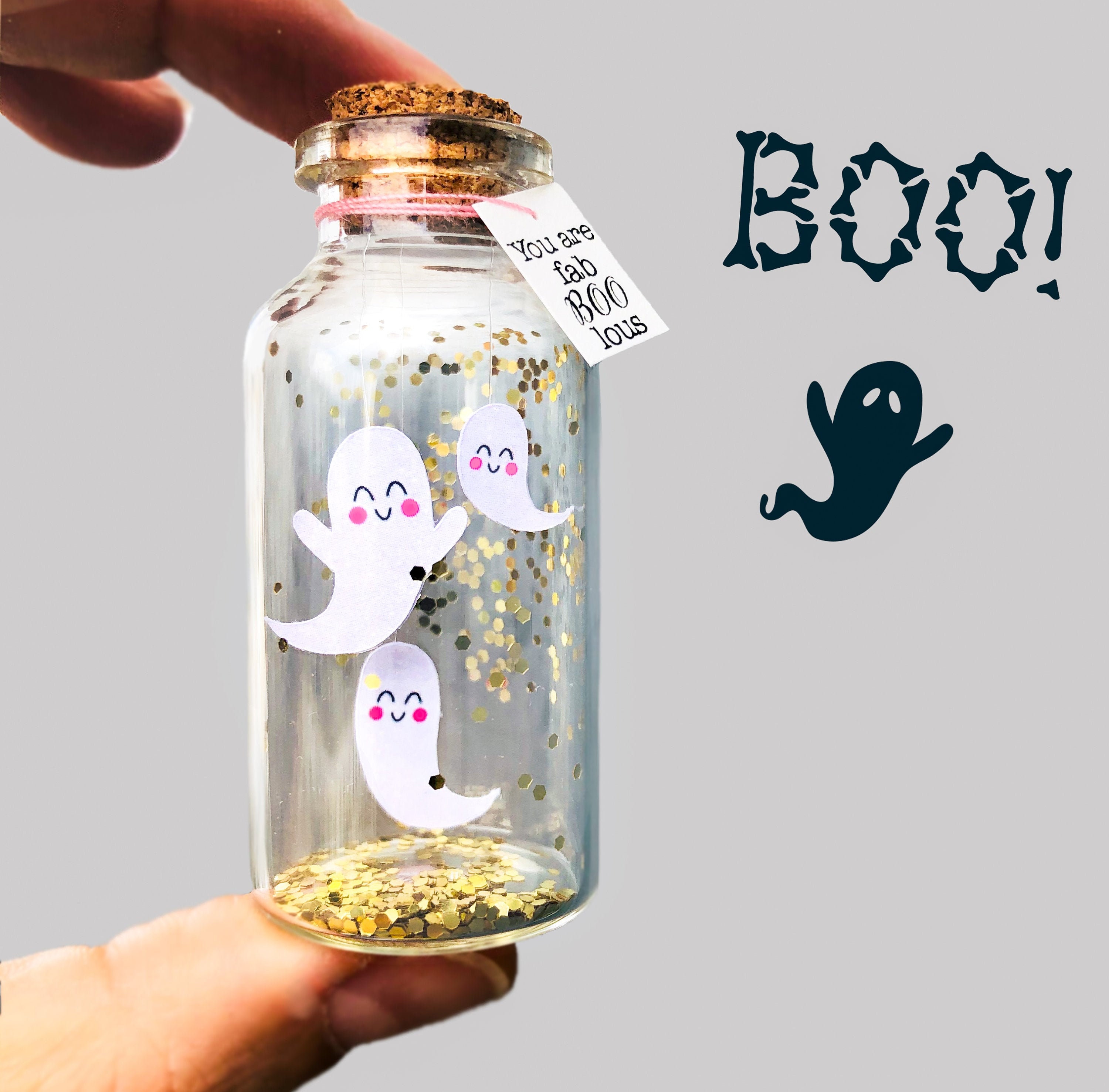 Ghost Card Message in a Bottle Personalized Halloween Gift - Etsy