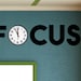 FOCUS Using Classroom Clock Vinyl Wall Decal School Elementary ...