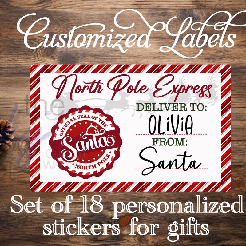 Santa Labels - Etsy