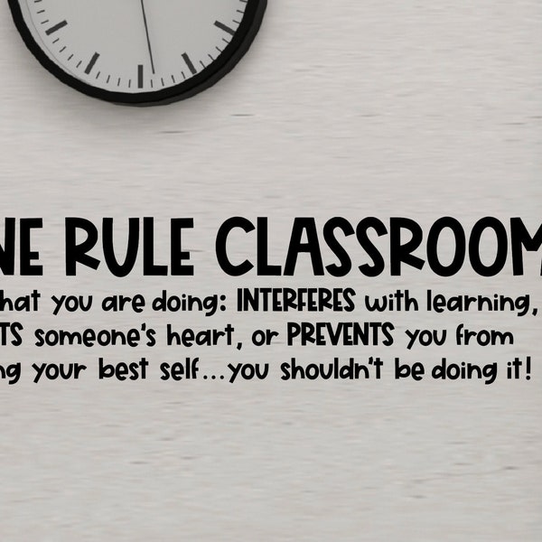 Classroom Rule Decal - Etsy