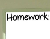 Homework Vinyl Decal Classroom Decal Teacher Decal Elementary | Etsy