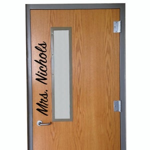 Personalized Name Classroom Door Vinyl Wall Decal School Elementary ...