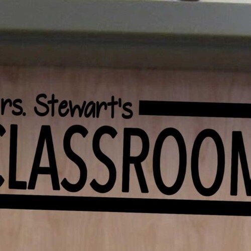 Personalized Teacher Classroom Door Vinyl Wall Decal School - Etsy