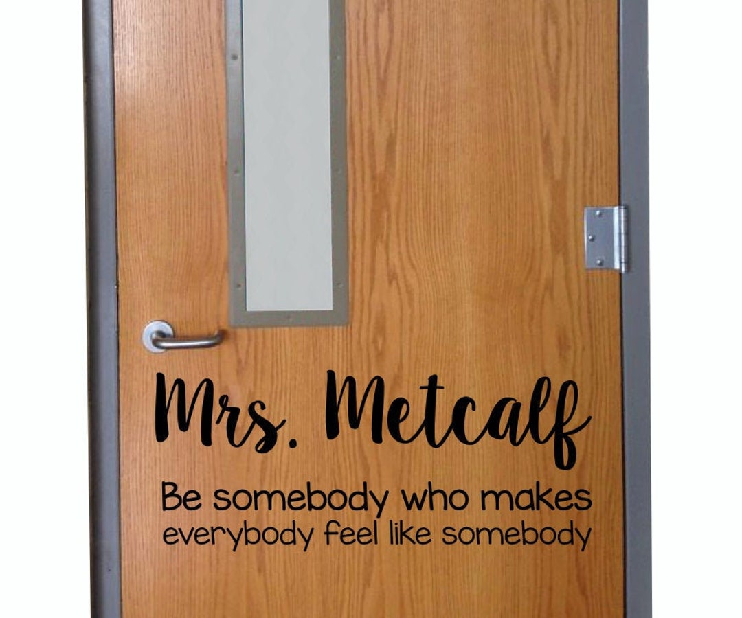 Customized Three Lined Classroom Door Vinyl Wall Decal School Home ...