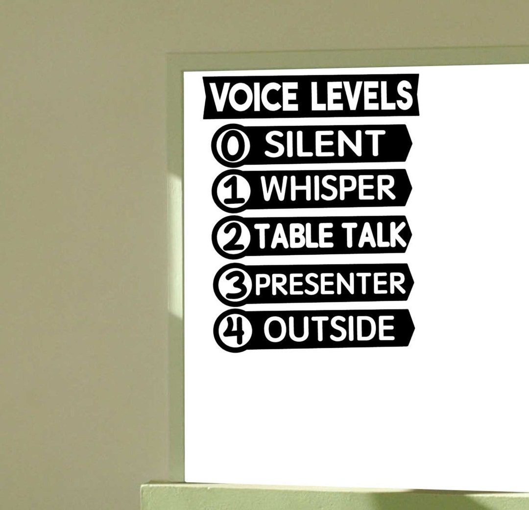 Voice Level Vinyl Wall Decal School Elementary Classroom Teacher Decal ...