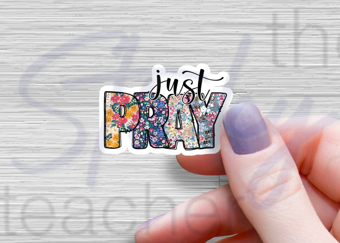 Just Pray Sticker Water Bottle Bible Sticker Pack Faith Stickers ...