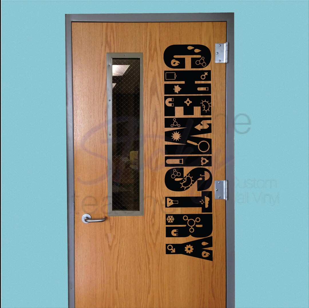 CHEMISTRY Wall Vinyl Decal, School Wall Vinyl, Chemistry Decor ...